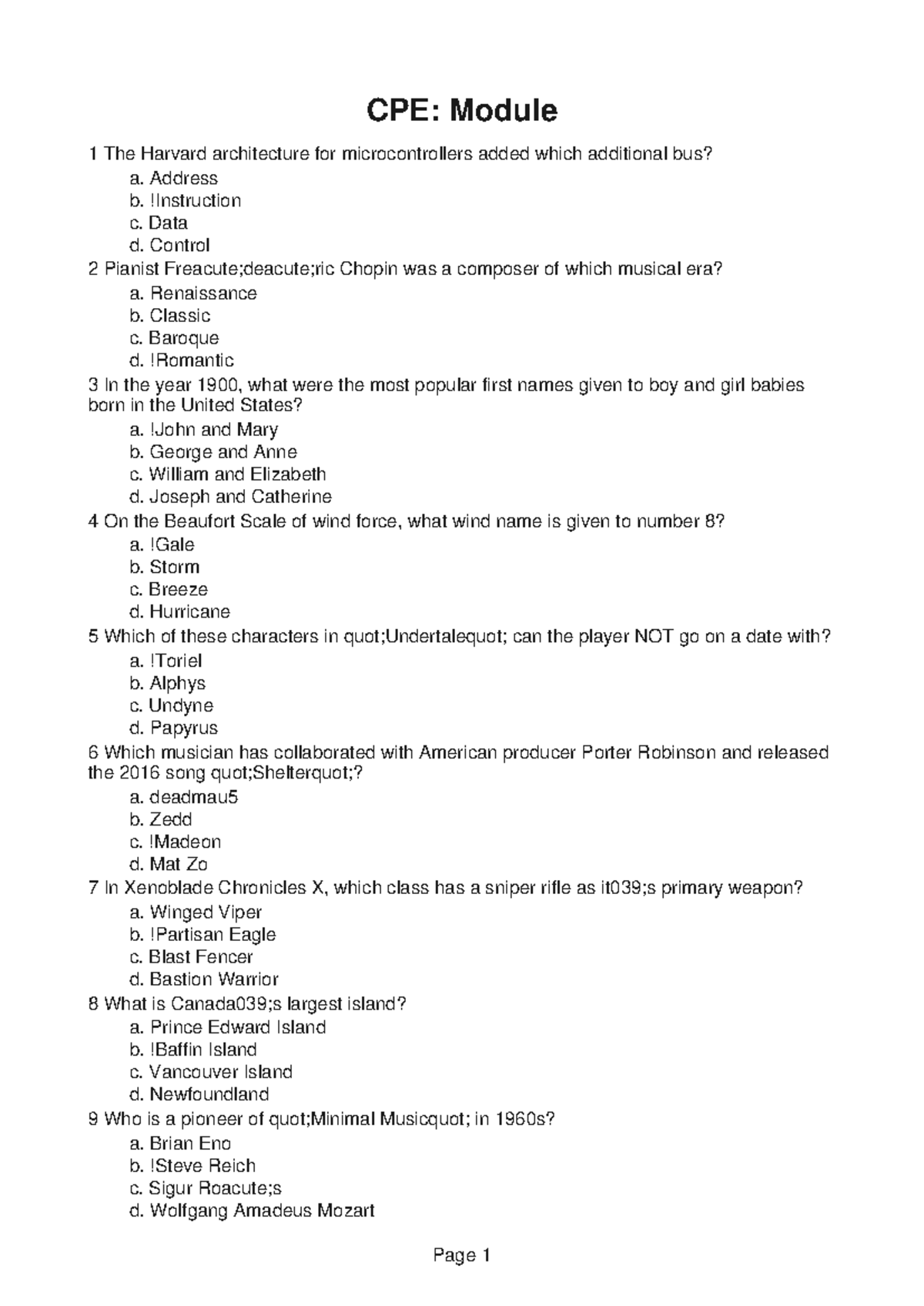 CPE278 Cheat Sheet 2 - Study material - CPE: Module 1 The Harvard ...