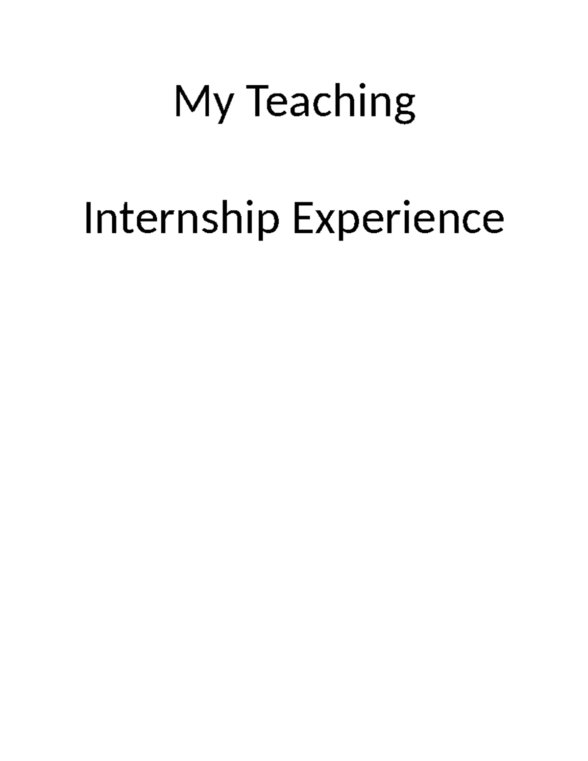 LT13 - good materials - My Teaching Internship Experience ...