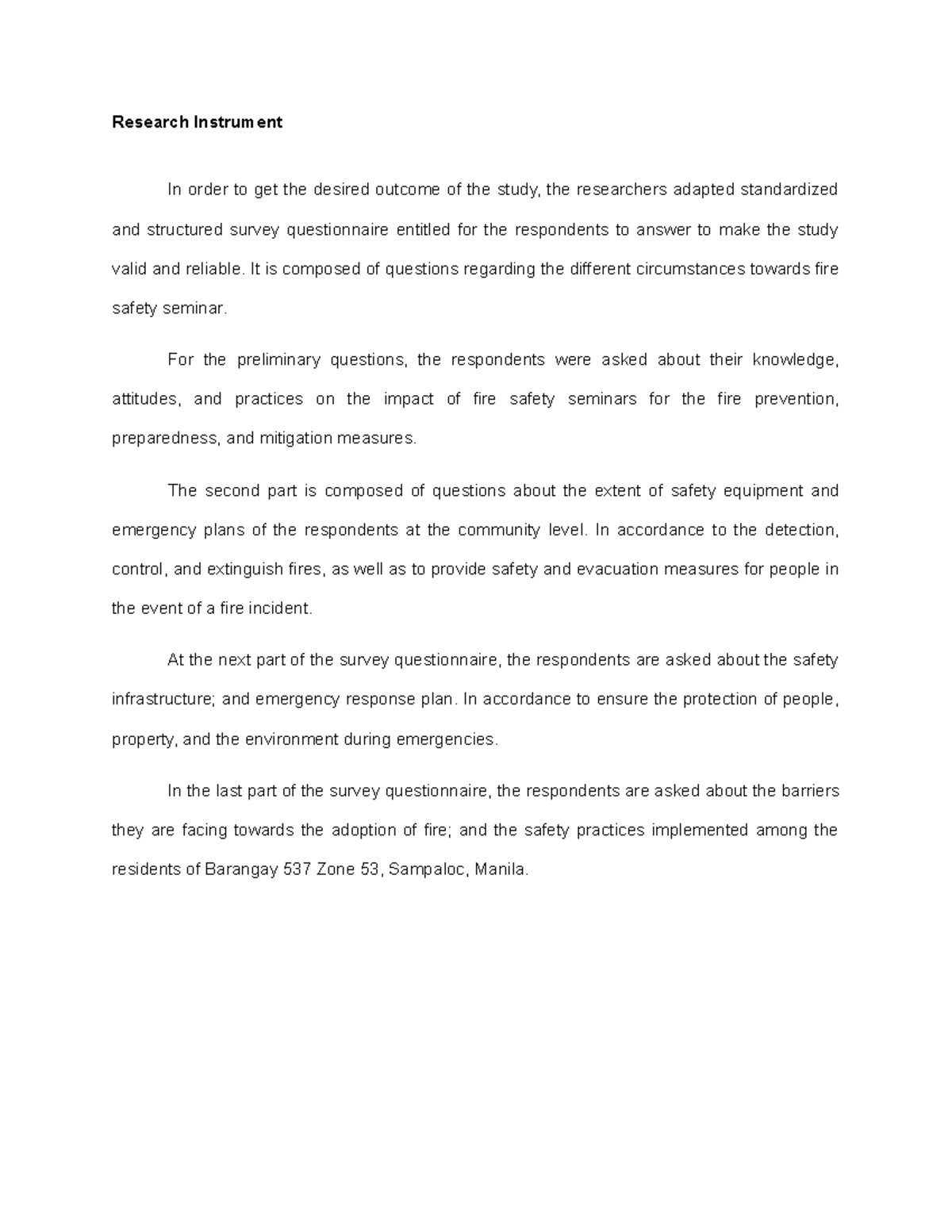 Research-Instrument - Research Instrument In order to get the desired ...