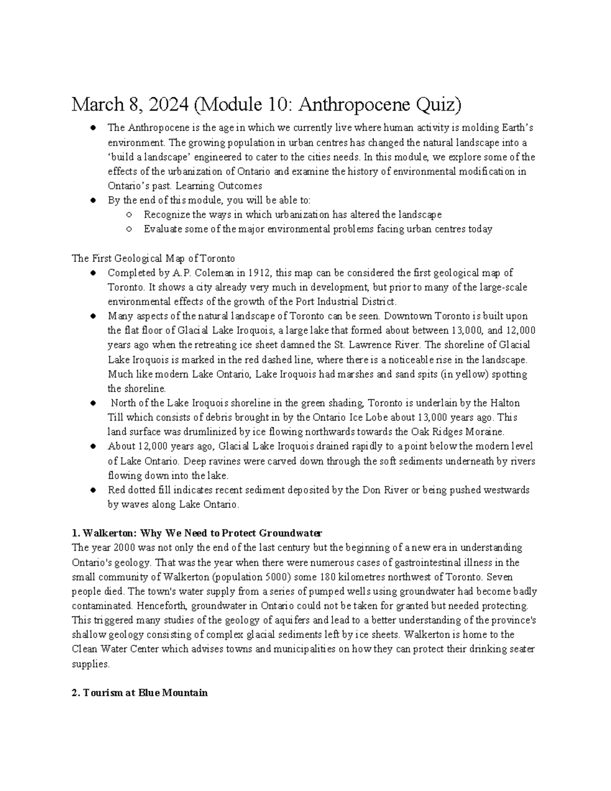 Module 10 Anthropocene Quiz - March 8, 2024 (Module 10: Anthropocene ...