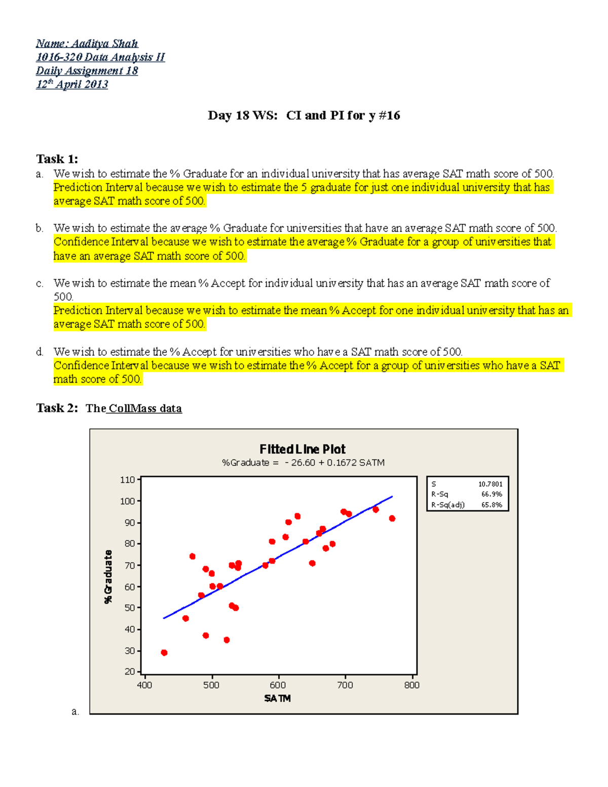 Daily 18 - Mandatory assignment given out everyday - Name: Aaditya Shah ...
