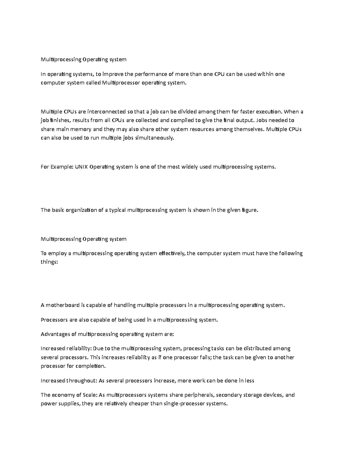 Multiprocessing Wps Office Multiprocessing Operating System In Operating Systems To Improve