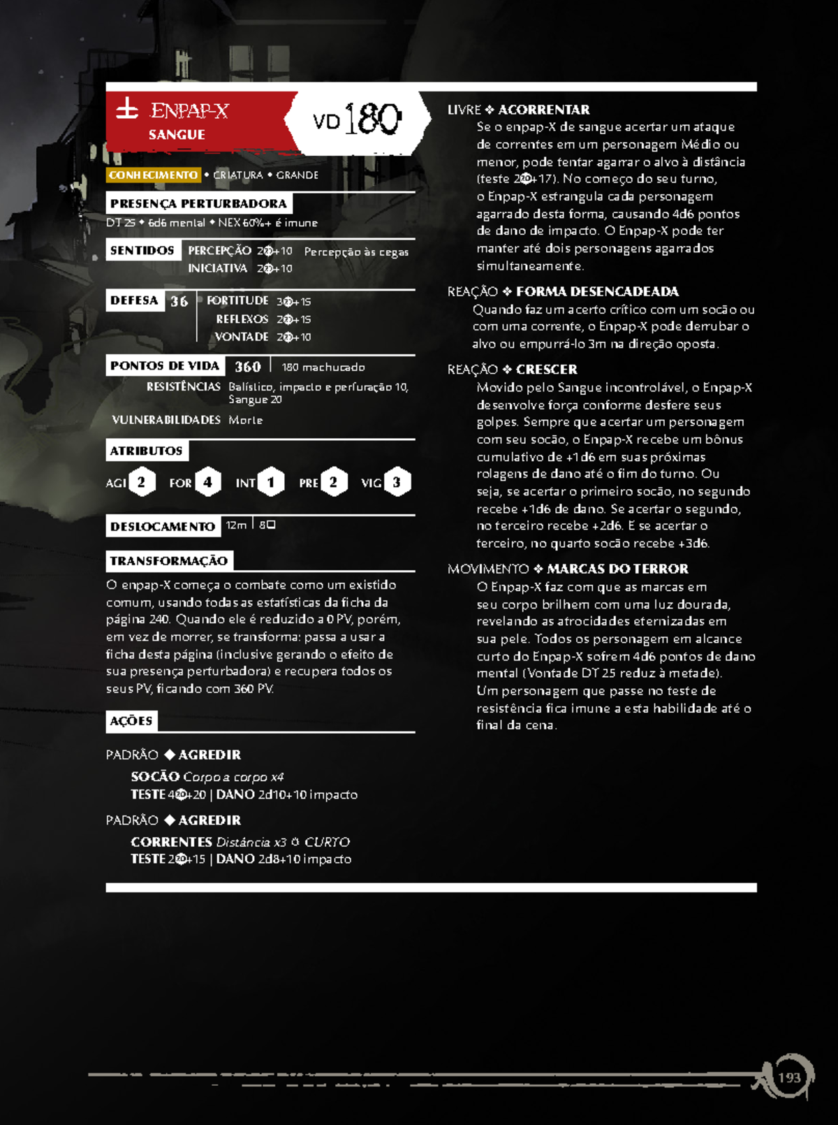 Enpap ficha - pica de jegue - 193 ENPAP-X SANGUE CONHECIMENTO CRIATURA ...