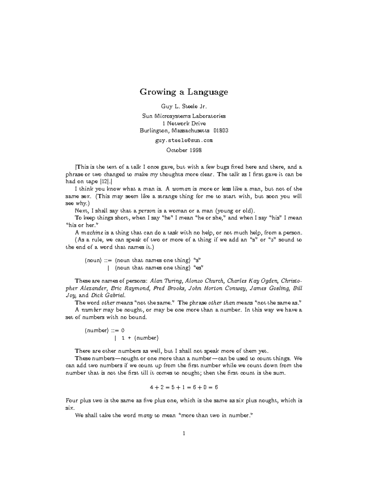 Growing a Language - Texto de apoyo para la materia - Growing a ...