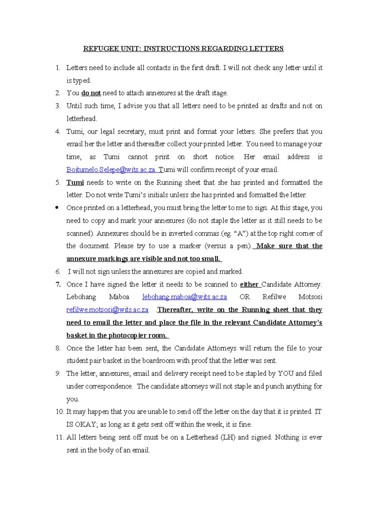 Instructions regarding how to send off Letters 2024 - REFUGEE UNIT ...