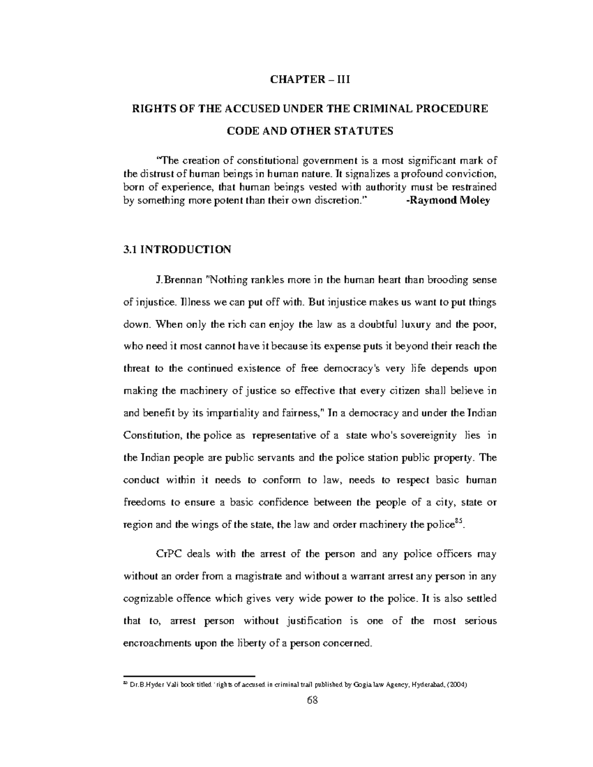 Arrest and Detention - CHAPTER – III RIGHTS OF THE ACCUSED UNDER THE ...