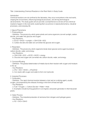 Honors Physical Science Chemistry notes (overview of whole unit ...