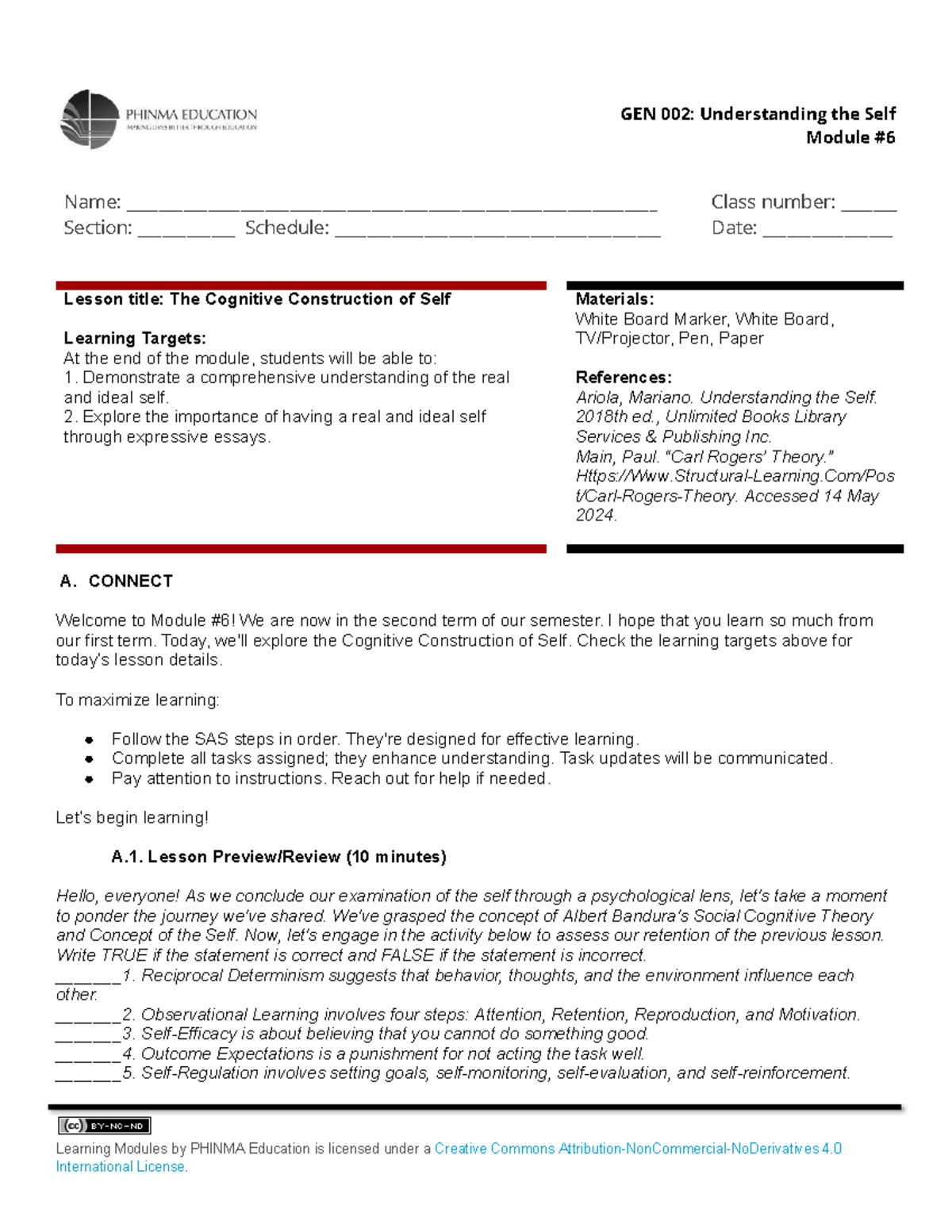 GEN002 SAS#6 - Module - Module Name: - Studocu
