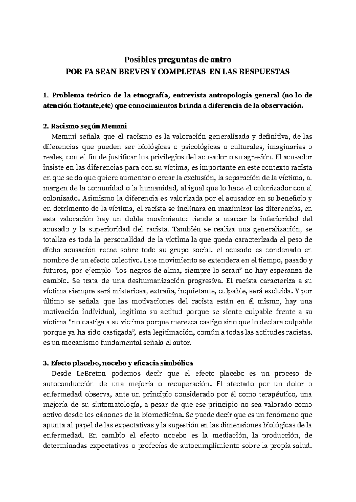 Preguntas antro final - Posibles preguntas de antro POR FA SEAN BREVES ...