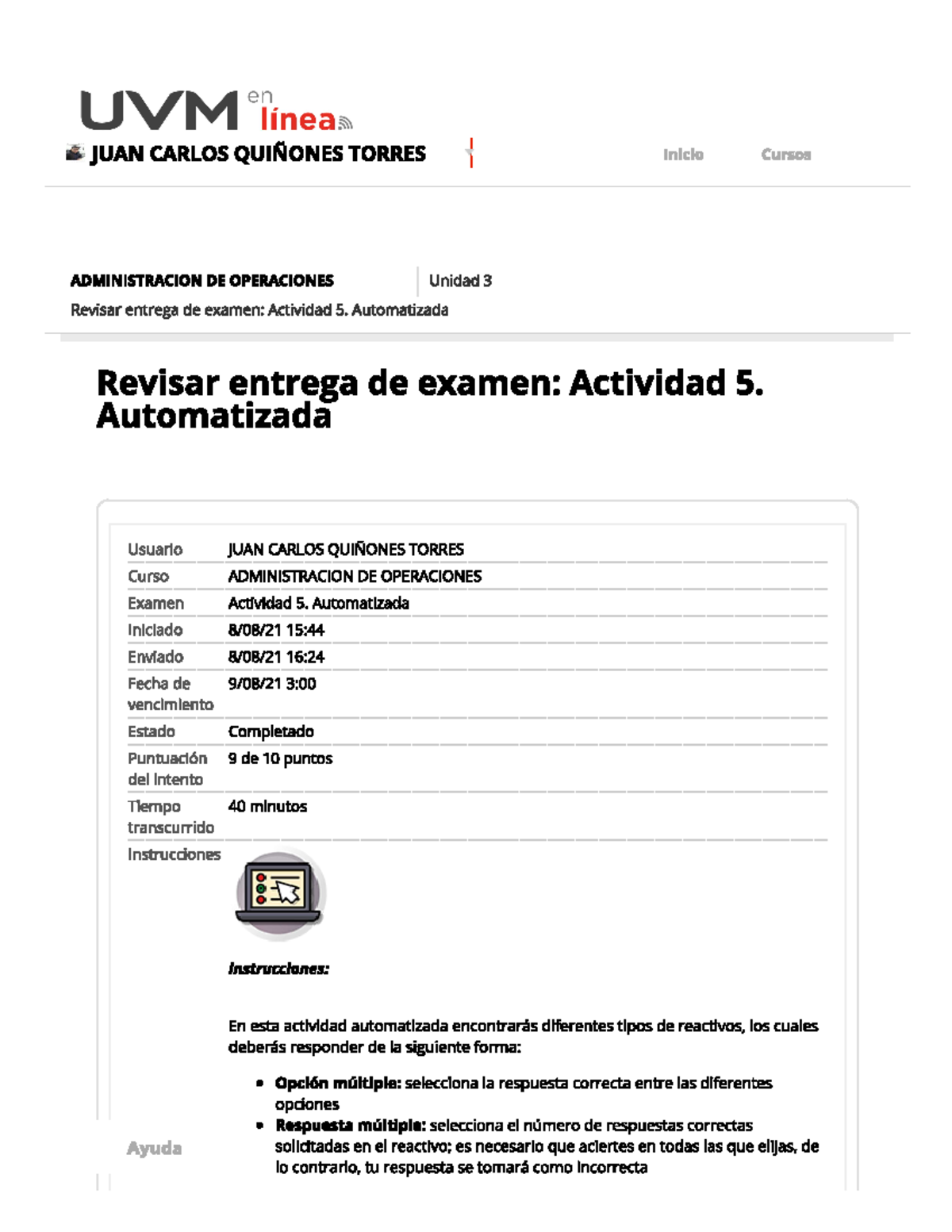 Automatizada Administración de Operaciones - Studocu