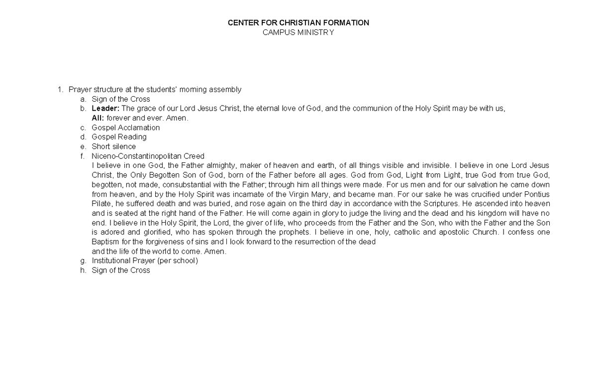 Prayer-Structures-Classroom - CENTER FOR CHRISTIAN FORMATION CAMPUS ...