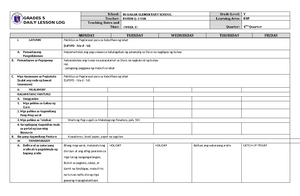 DLL Araling Panlipunan 6 Q4 W2 - GRADES 6 DAILY LESSON LOG School: BUGAKAN ELEMENTARY SCHOOL ...