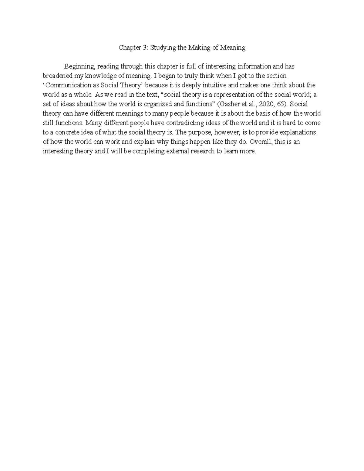 Participation COMM Week 3 - Chapter 3: Studying the Making of Meaning ...