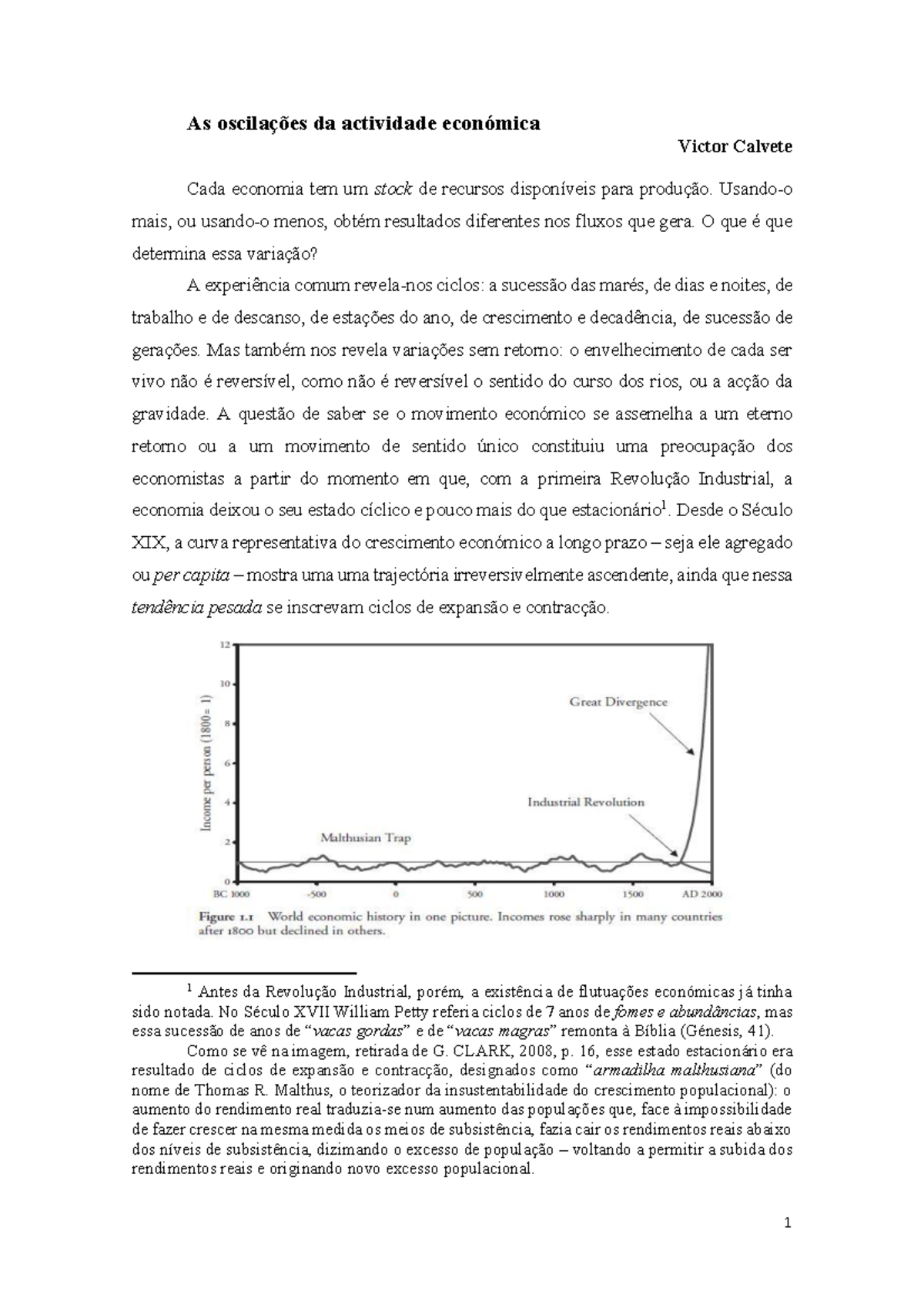 Victor Calvete - As oscilações da actividade económica - As oscilações ...