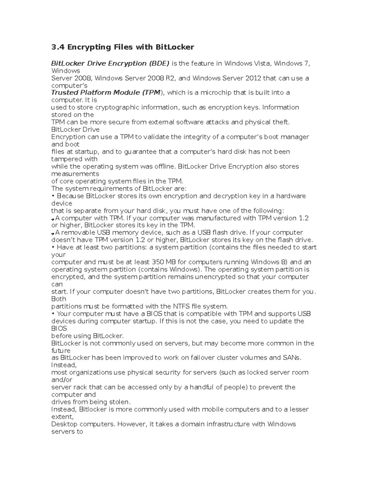 34 Encrypting Files With Bit Locker 3 Encrypting Files With Bitlocker Bitlocker Drive