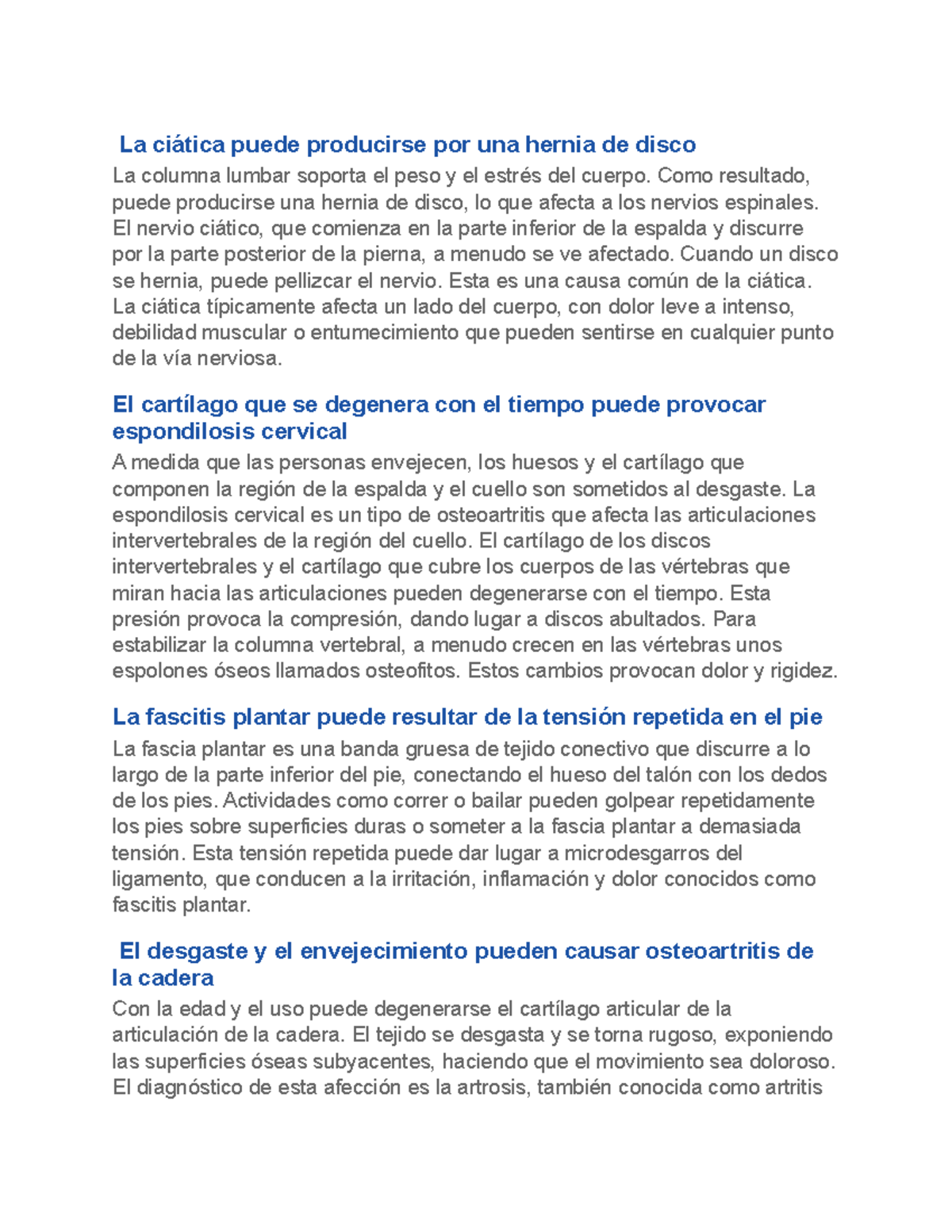 La ciática puede producirse por una hernia de disco - Como resultado ...