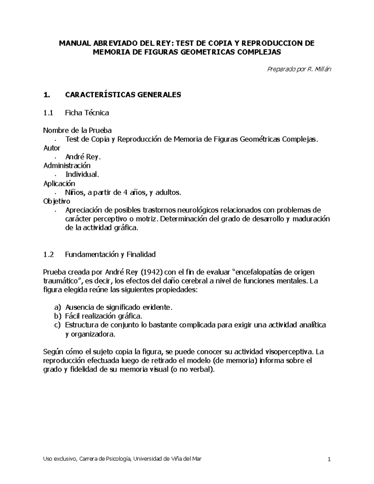 Manual Test Rey - MANUAL ABREVIADO DEL REY: TEST DE COPIA Y ...