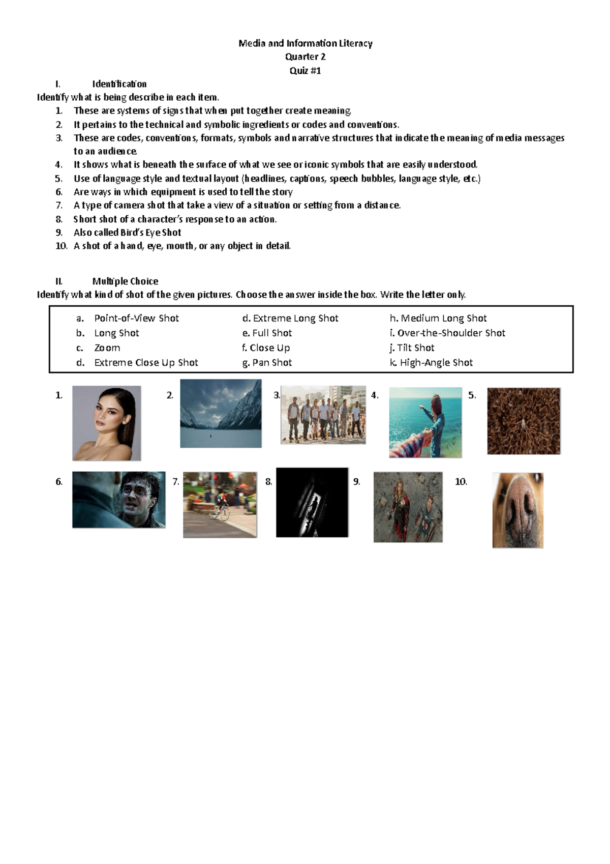 Mil q2Quiz1 - Media and Information Literacy Quarter 2 Quiz # I ...