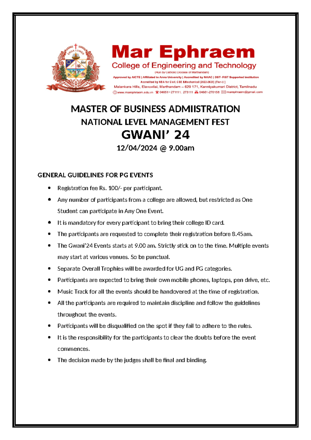 Rules for Events - Summary Business Economics - MASTER OF BUSINESS ...