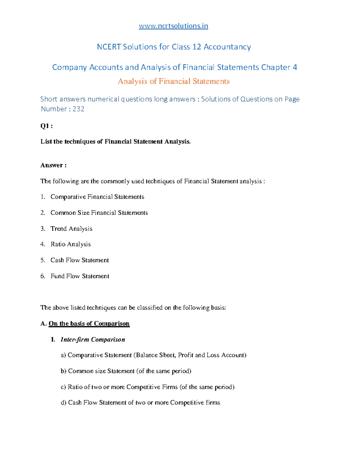 Ncert Solutions for Class 12 Accountancy Chapter 4 - NCERT Solutions ...