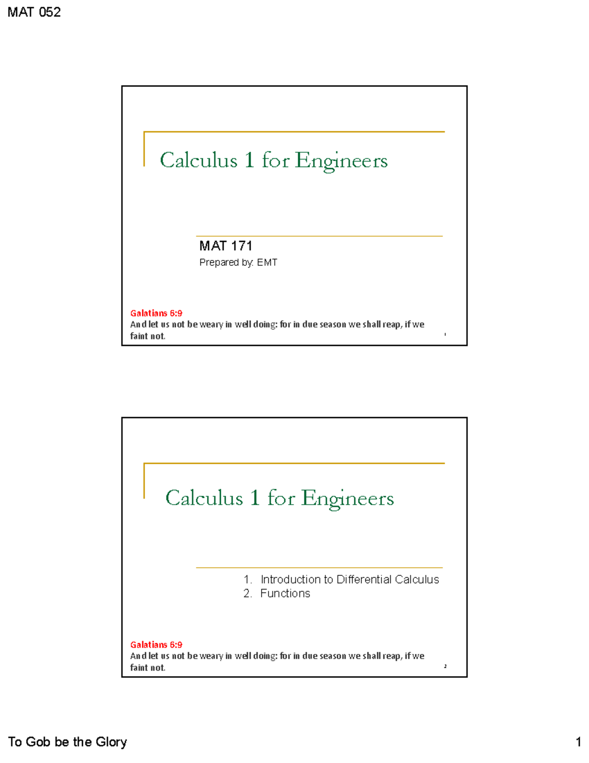 Introduction to Differential Calculus and Functions - Calculus 1 for ...