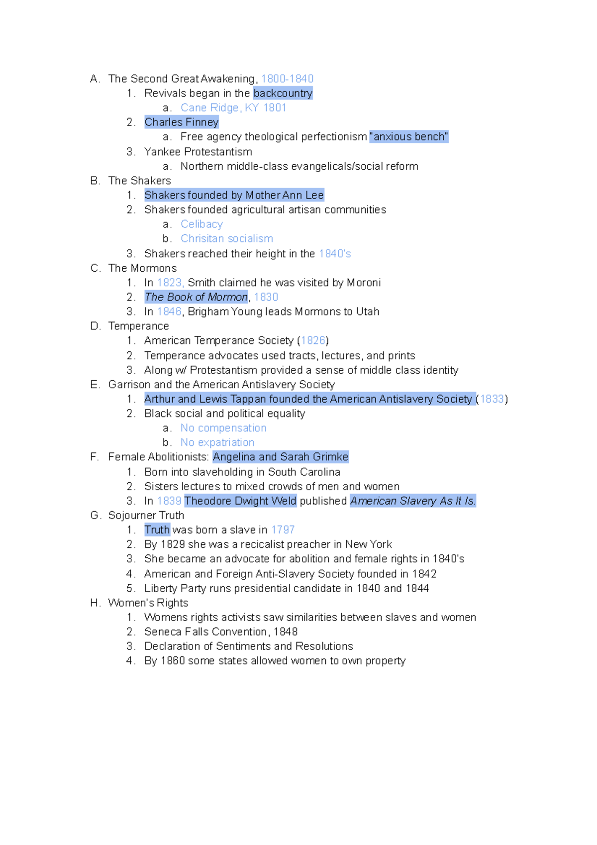 The Second Great Awakening and Social Reform - A. The Second Great ...