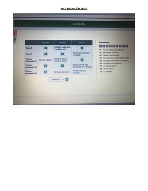 TP 4 Mediacion - MEDIACIÓN ALBITRAJE Y NEGOCIACIÓN TRABAJO PRÁCTICO N° 4 CONSIGNAS Luego de leer ...