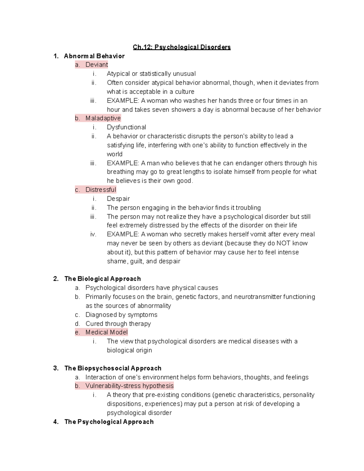 Psychological Disorders - **Ch: Psychological Disorders Abnormal ...