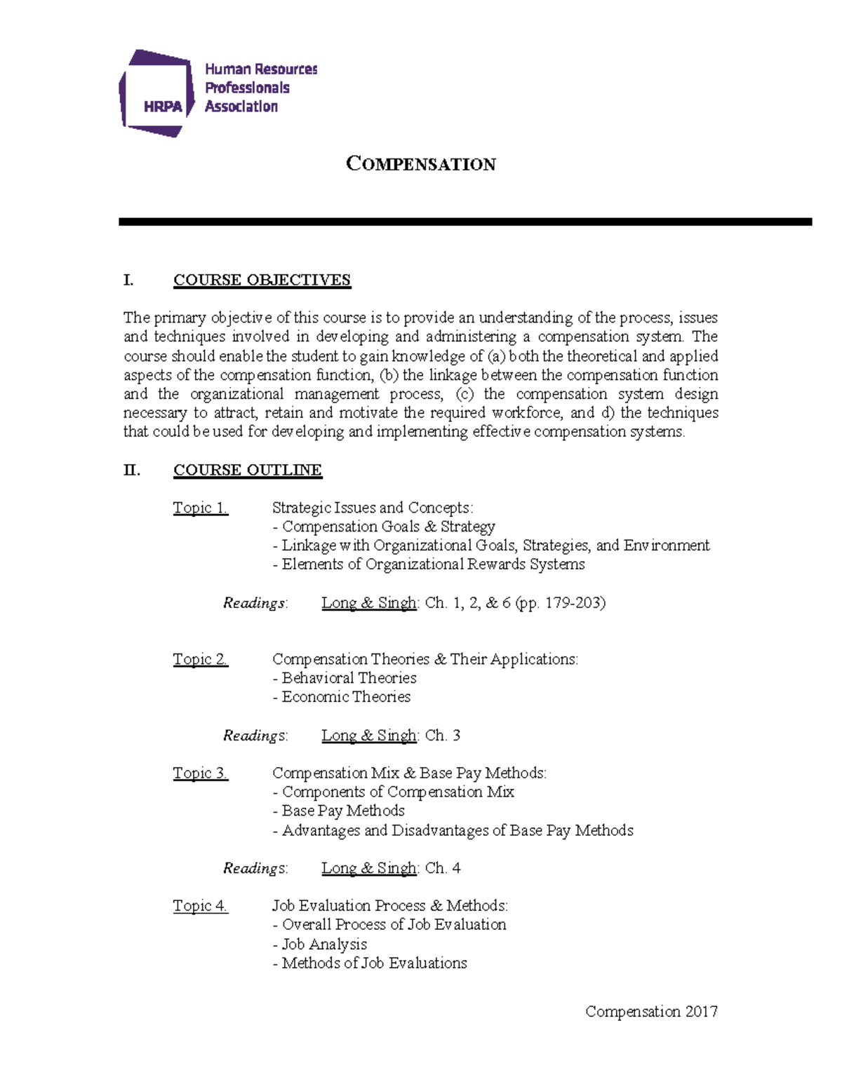 Challenge Exam Combined Study Material - Compensation 2017 COMPENSATION ...