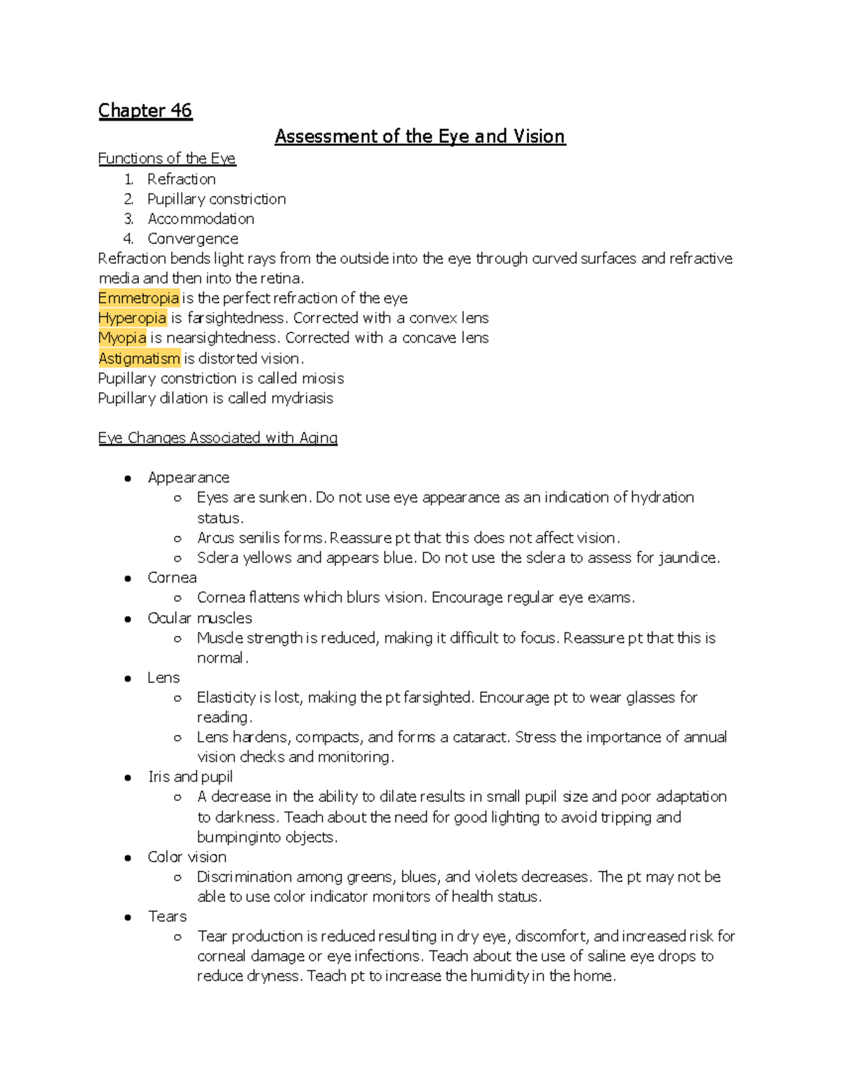assesment-and-care-of-eye-ear-problems-chapter-46-functions-of-the