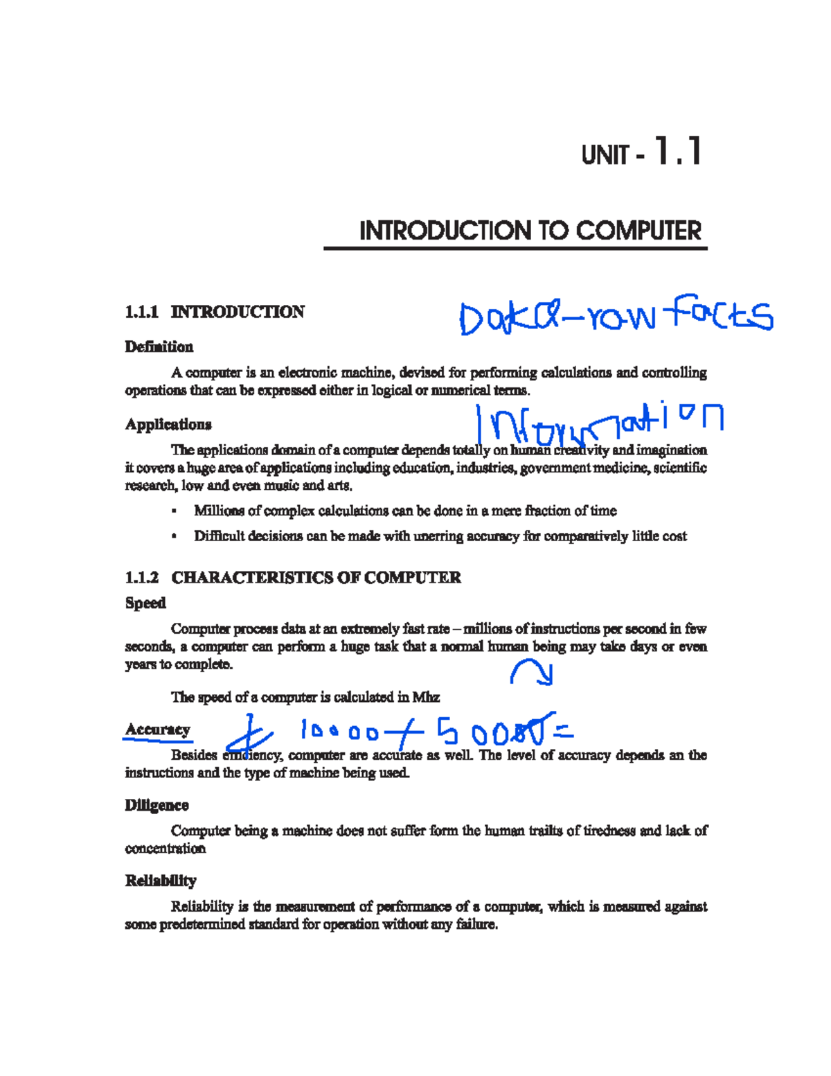 Lesson 1 - notes for bscit bbt and computer science - UNIT 1 ...