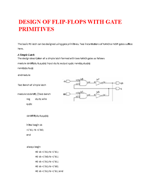 UNIT1 GATE Level Modeling - UNIT - II GATE LEVEL MODELING AND Gate Primitive, Module Structure ...