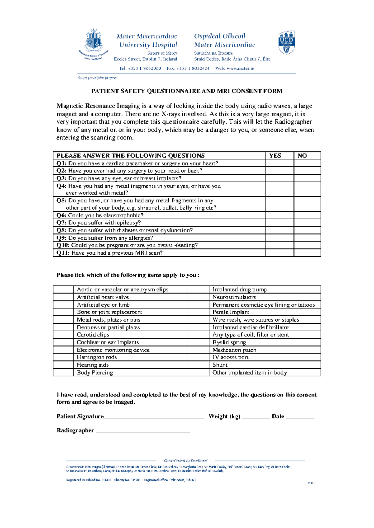 MRI-Saftey-Questionnaire MMUH - PATIENT SAFETY QUESTIONNAIRE AND MRI ...