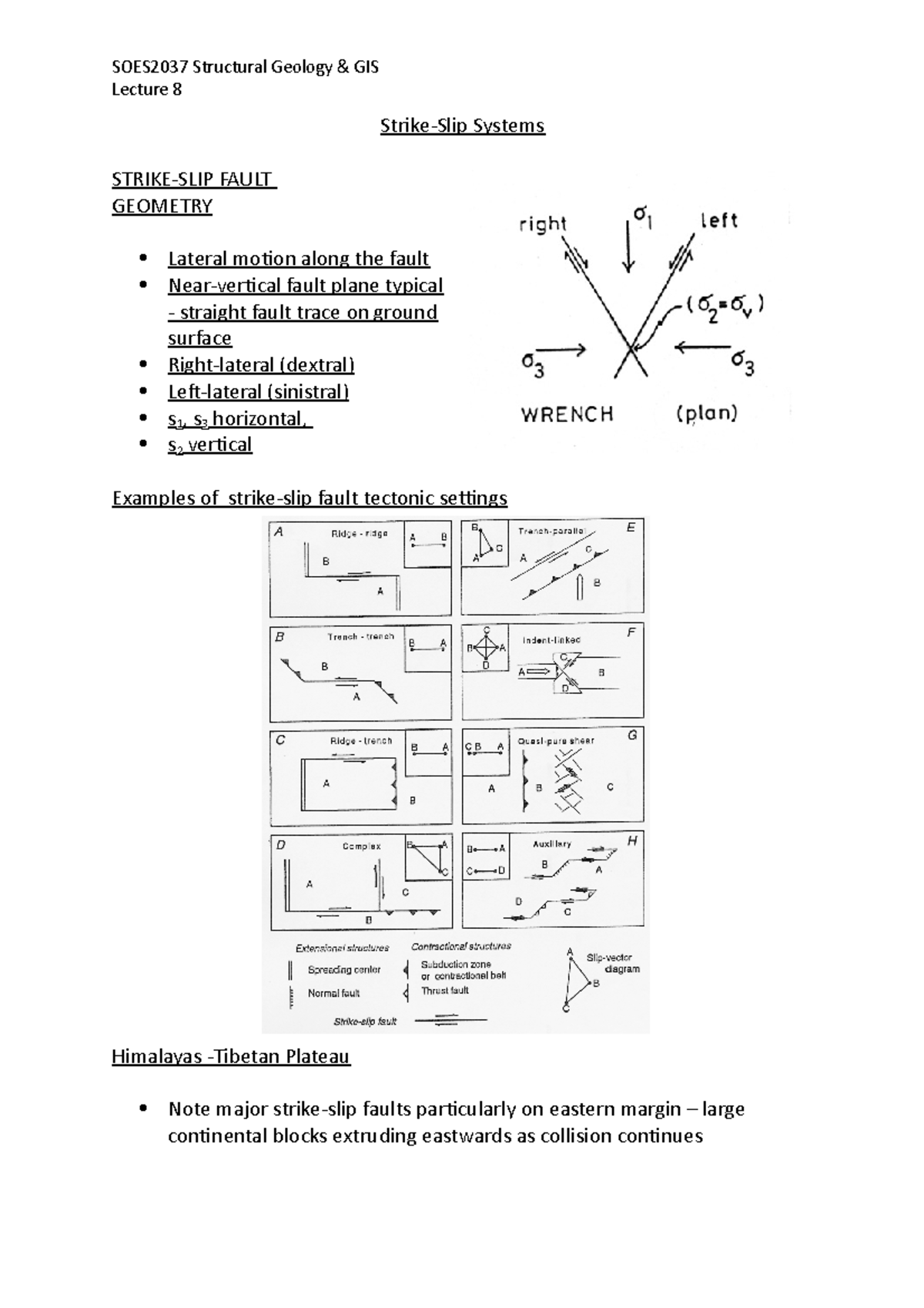 L8 - Strike-Slip Systems - Lecture 8 Strike-Slip Systems STRIKE-SLIP ...