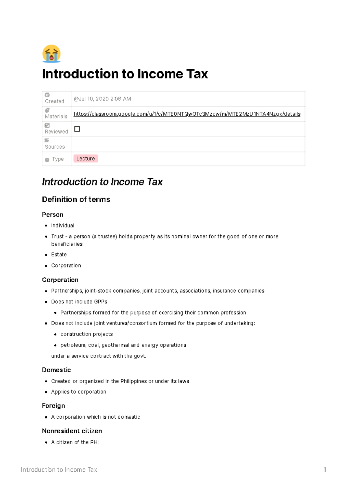 Introduction to Income Tax - Introduction to Income Tax Created ...