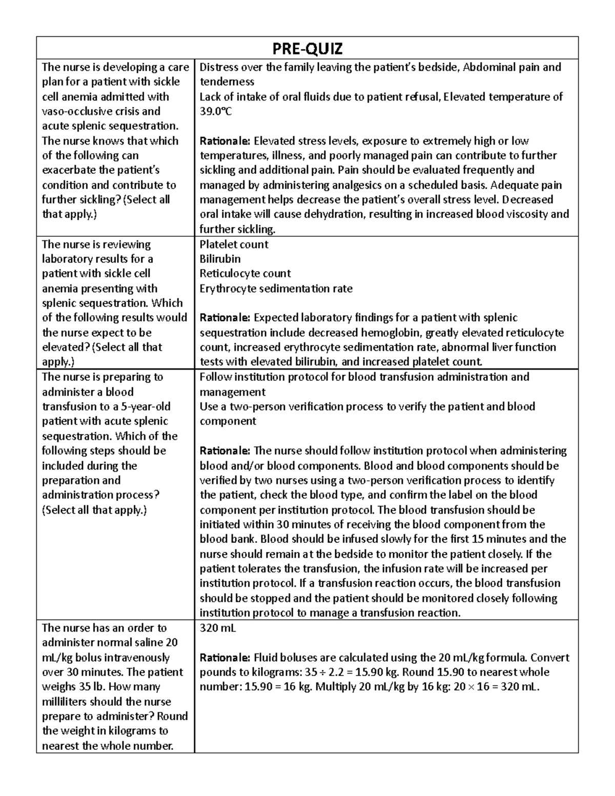 Pediatric v SIM - Brittany Long (Complex) - PRE-QUIZ The nurse is ...