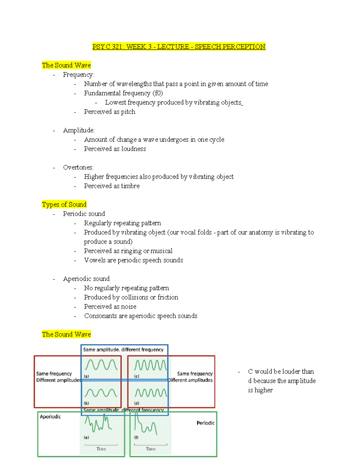 PSYC 321 WEEK 3 - Lecture - PSYC 321: WEEK 3 - LECTURE - SPEECH ...