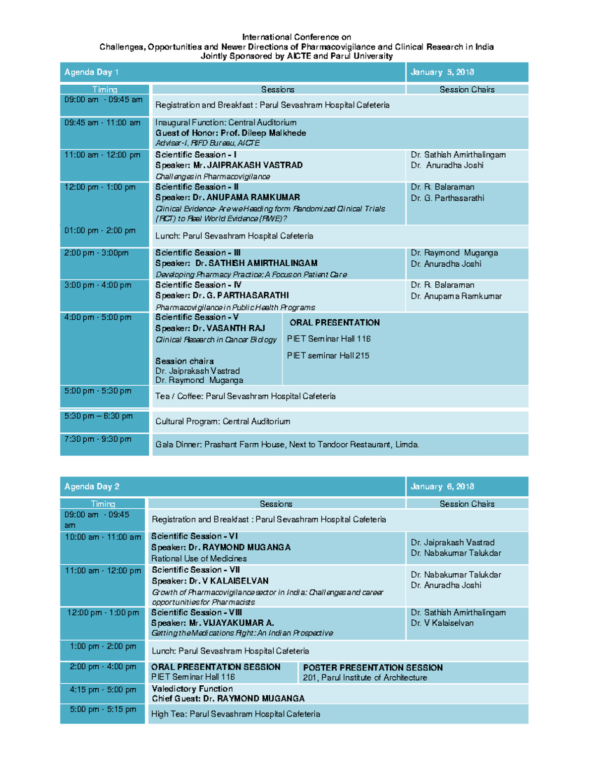 Conference Schedule with session chair Final 1 - International ...
