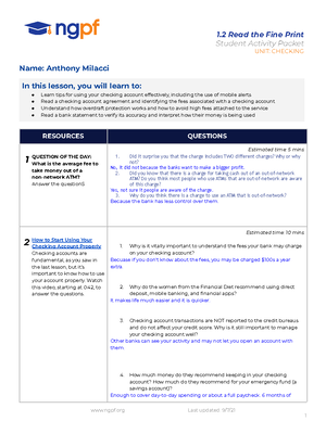 Anthony Milacci - BOX 9 Calculate Impact of Credit Score on Loans ...