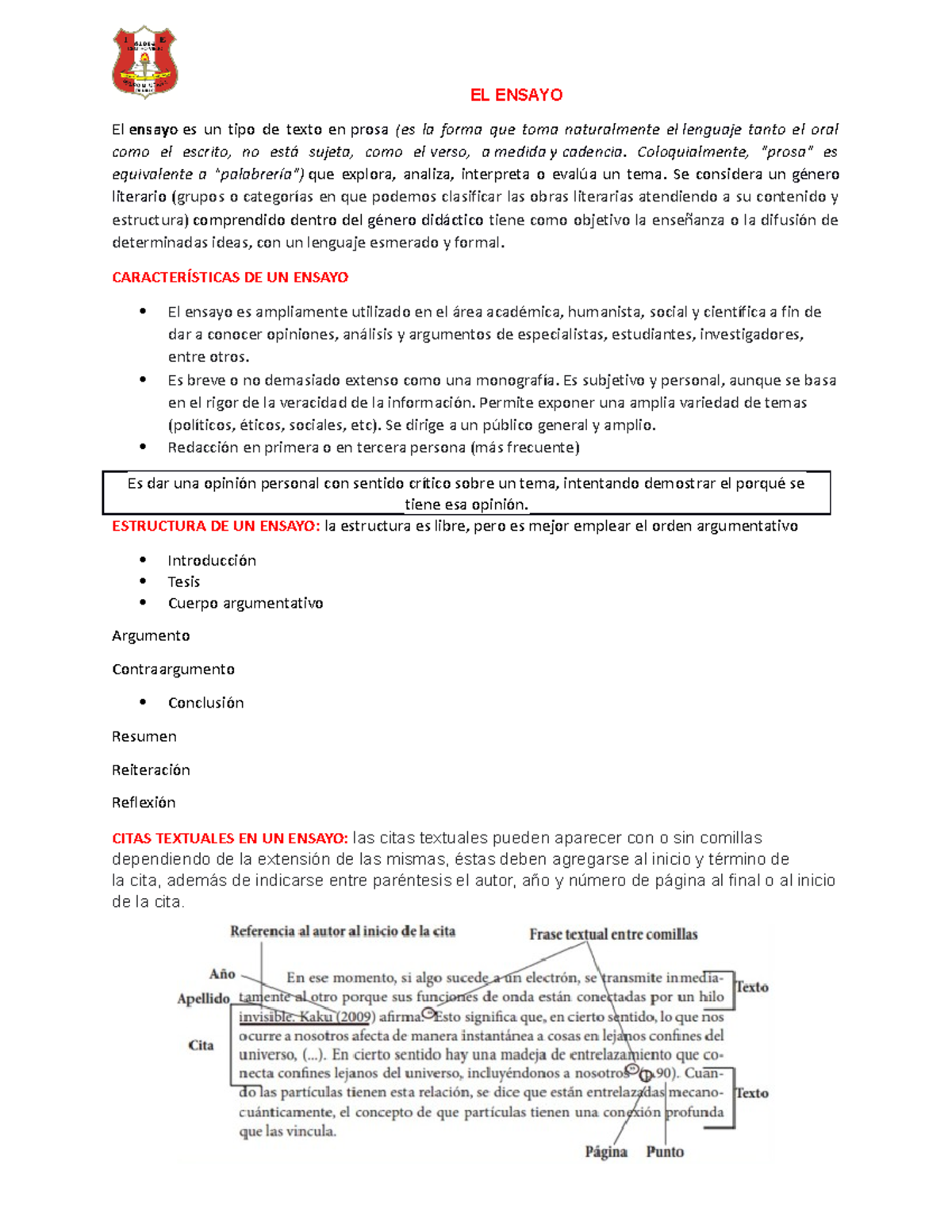 EL Ensayo - EL ENSAYO El ensayo es un tipo de texto en prosa (es la forma que toma naturalmente ...