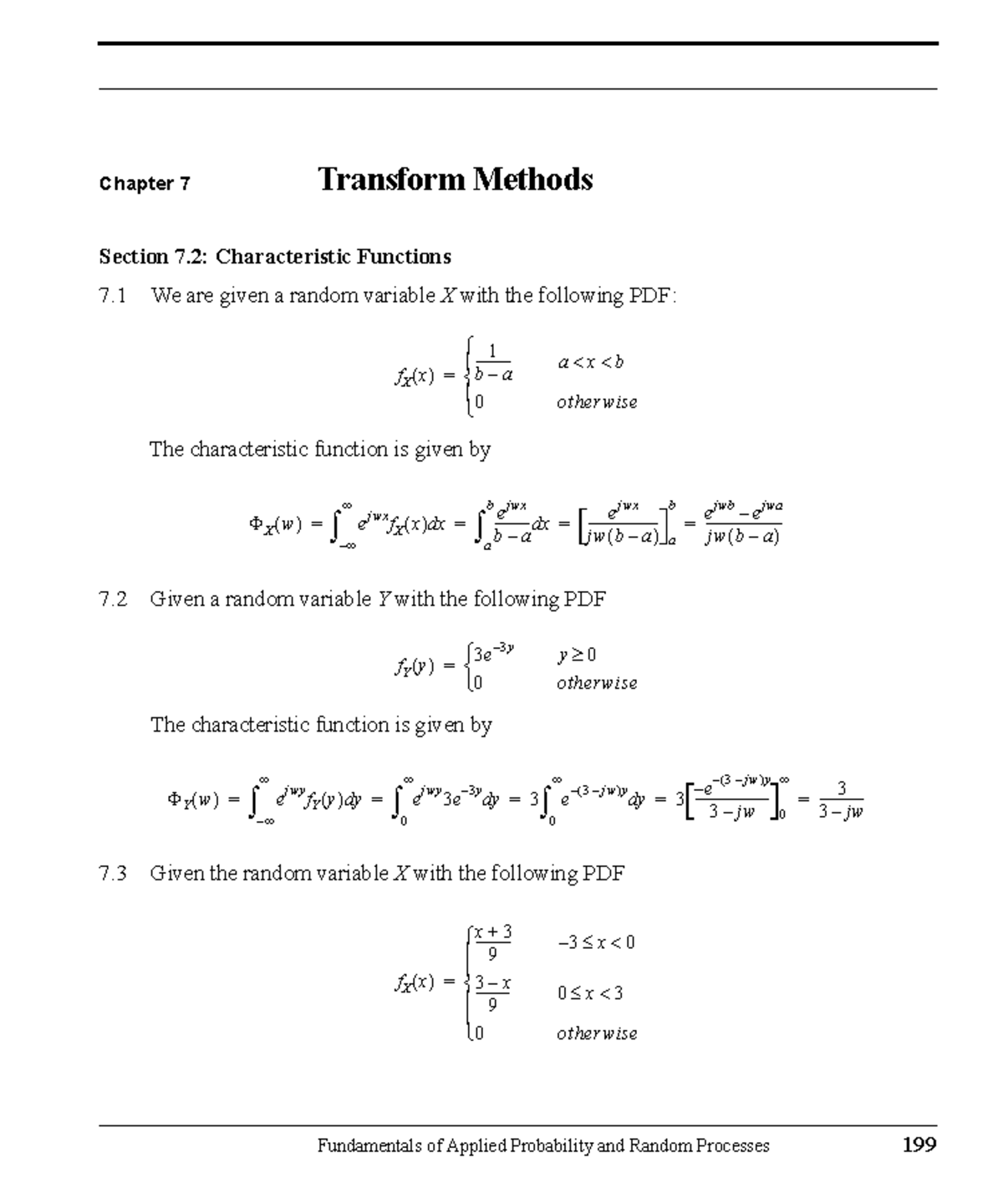 Chapt 7 - solution - Chapter 7 Transform Methods Section 7 ...