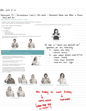 ASL section 1 and 2 - ASL ( American Sign Language ) Aug . 22 ...