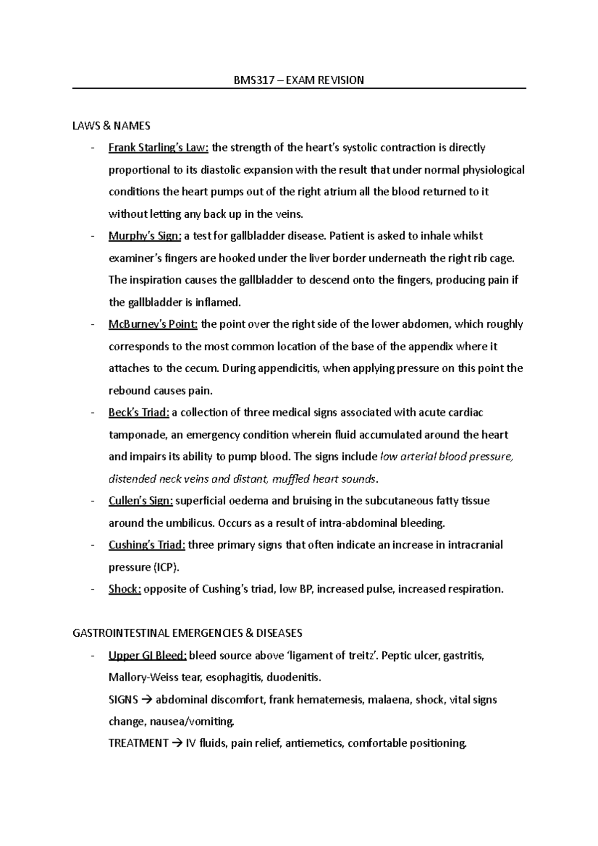 Sample/practice exam 2017, questions and answers - BMS317 – EXAM ...