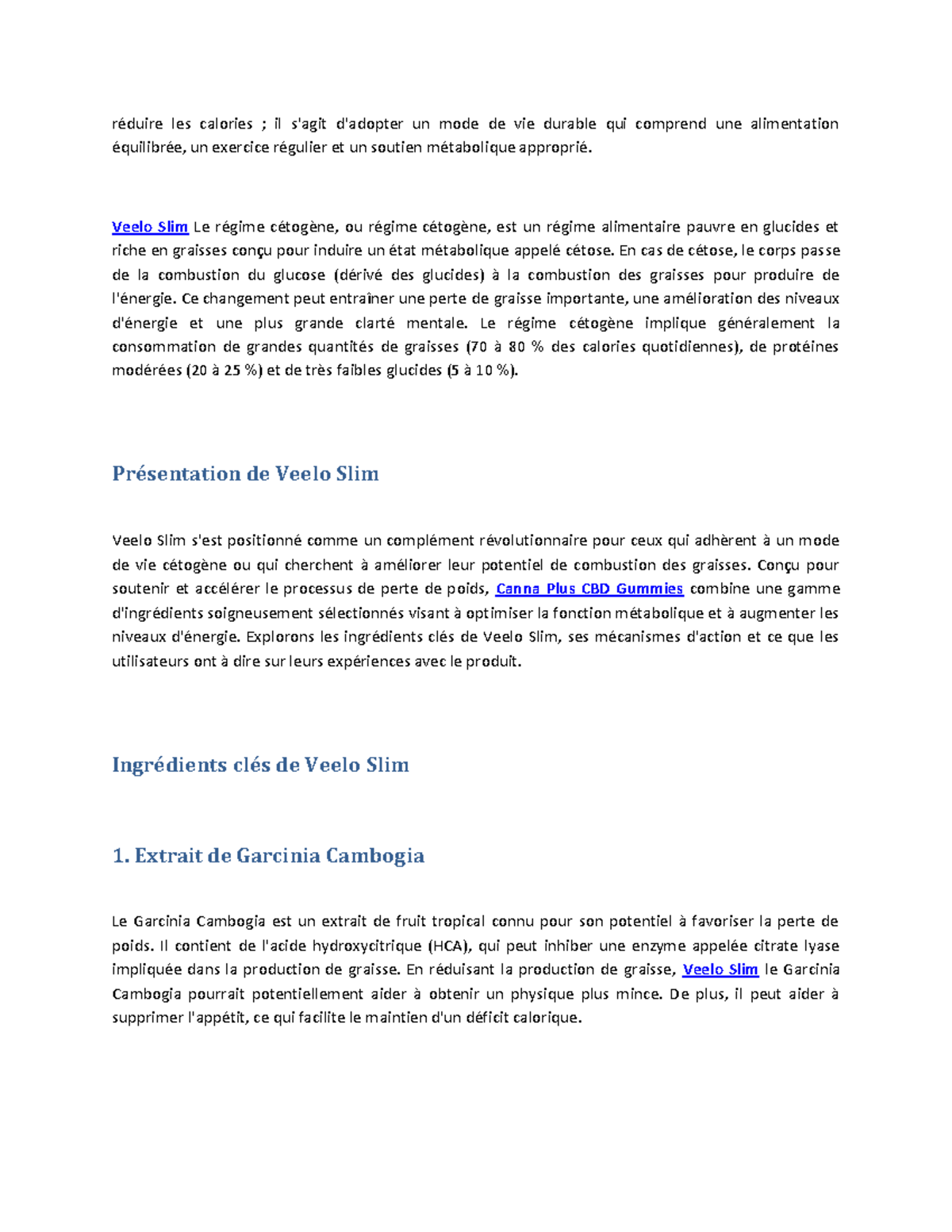 Veelo Slim – Solution efficace de perte de poids pour une meilleure santé - réduire les calories ...