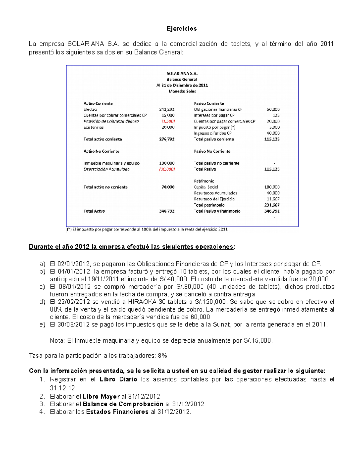 Ejercicios DE Clase - Prof: Esther Olivera - Ejercicios La empresa ...