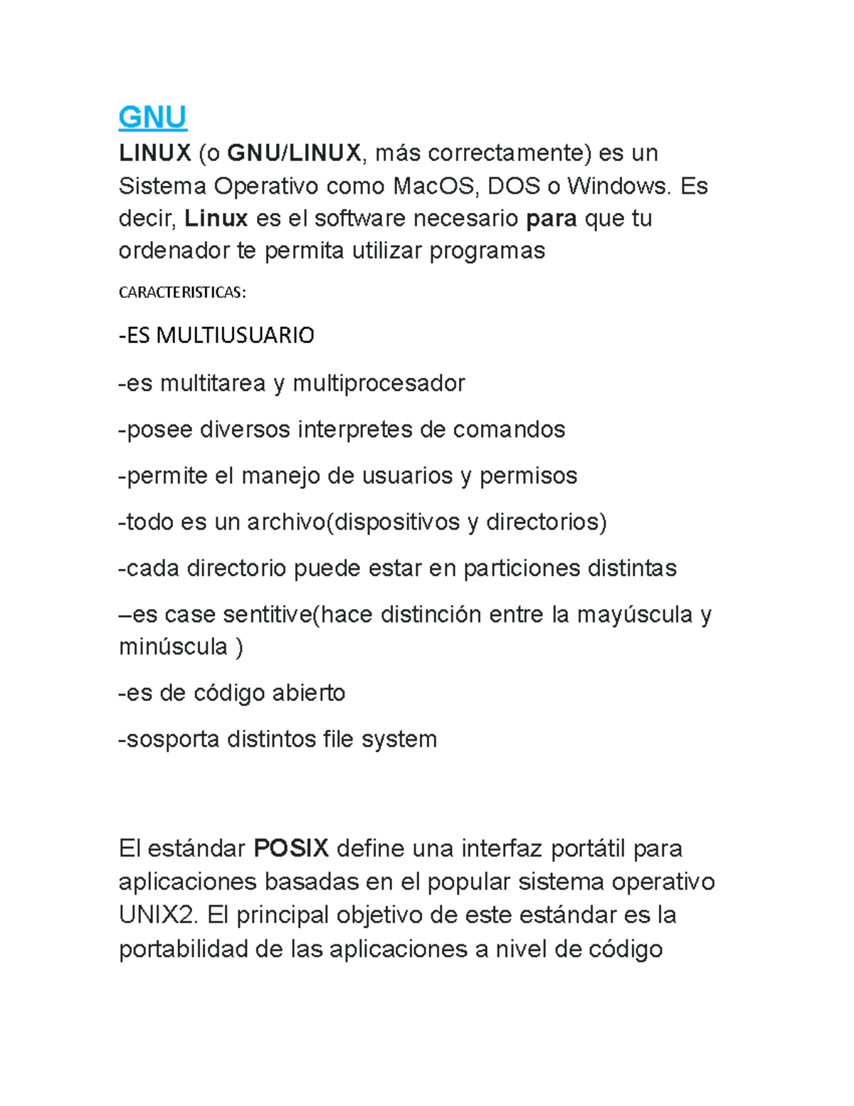 Practica uno introduccion a sistemas operativos - GNU LINUX (o GNU ...