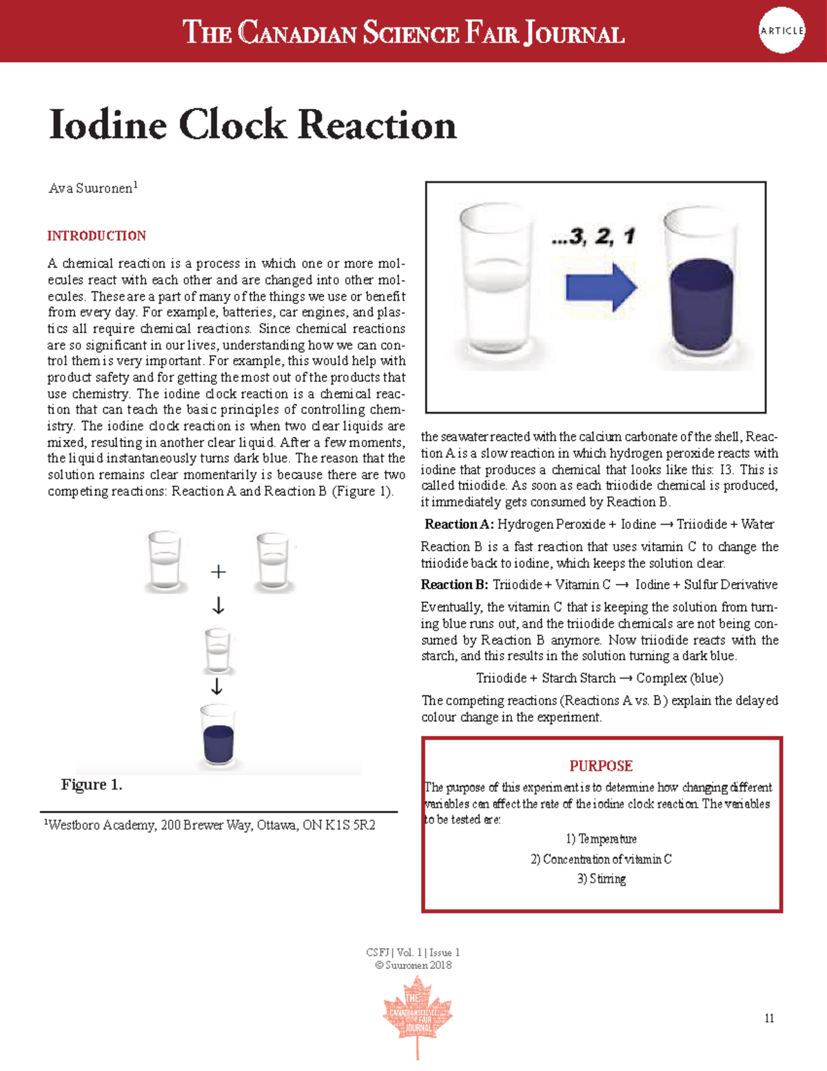 The+Iodine+Clock+Reaction+CSFJ - The Canadian Science Fair Journal CSFJ ...