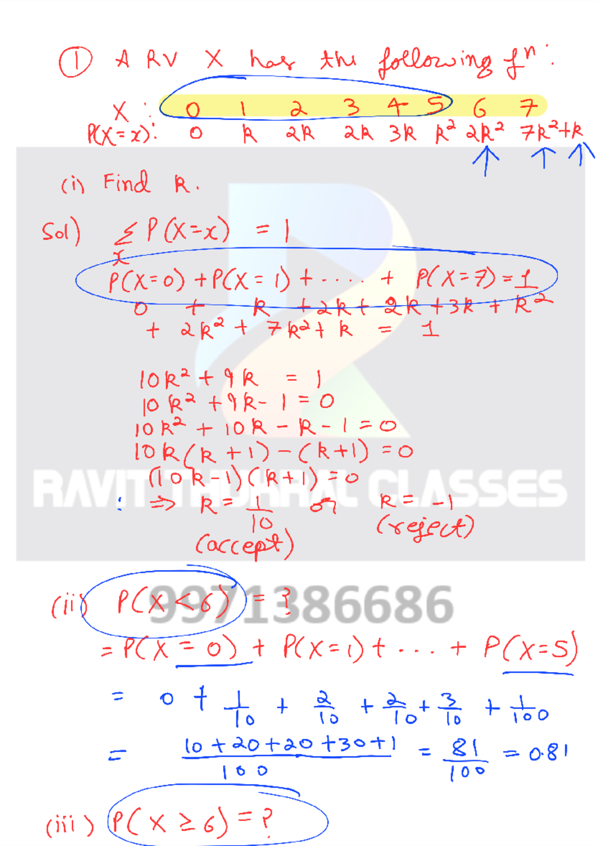 Basic statistics 240601 103255 - I ARV X has the following X : 0 6 7 OR 2R 2R 3R R2 2R2 T1 (i ...