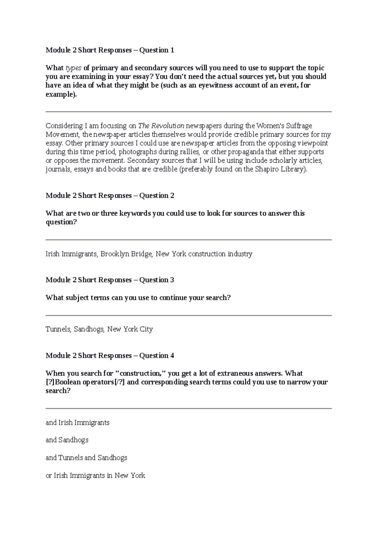 Jessie Smith - Module two short answers embedded in mindedge - Module 2 ...