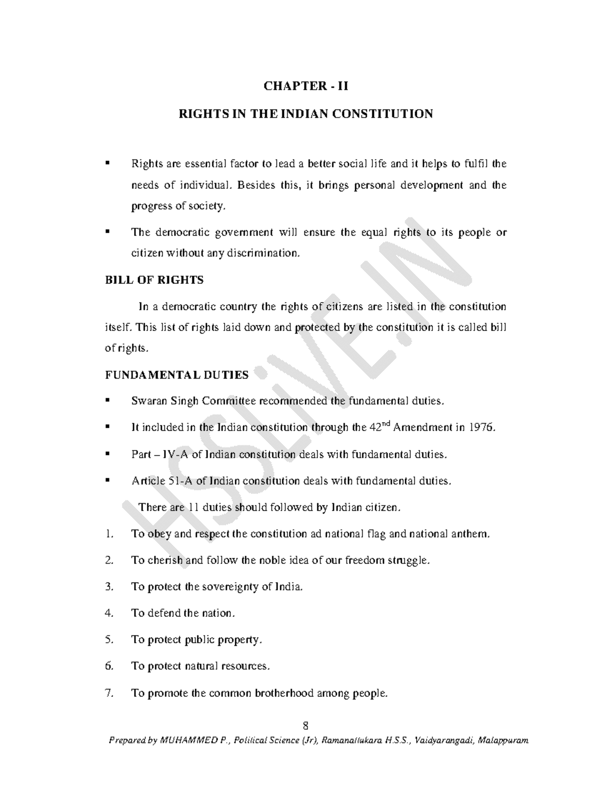 XI-Politics chapter 2 Rights in the Indian Constitution - 8 CHAPTER ...